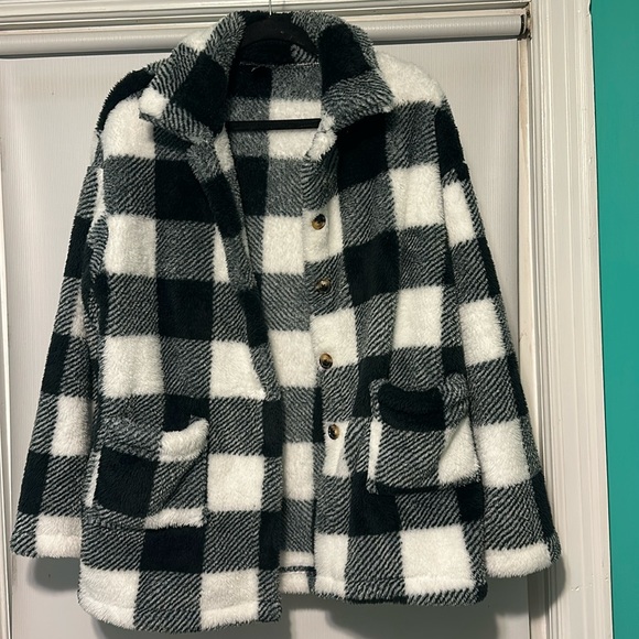 SHEIN | Tops | Fuzzy Shacket | Poshmark